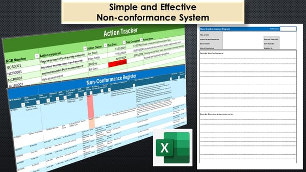 Excel Non-Conformance Report (NCR) Register | QSystems